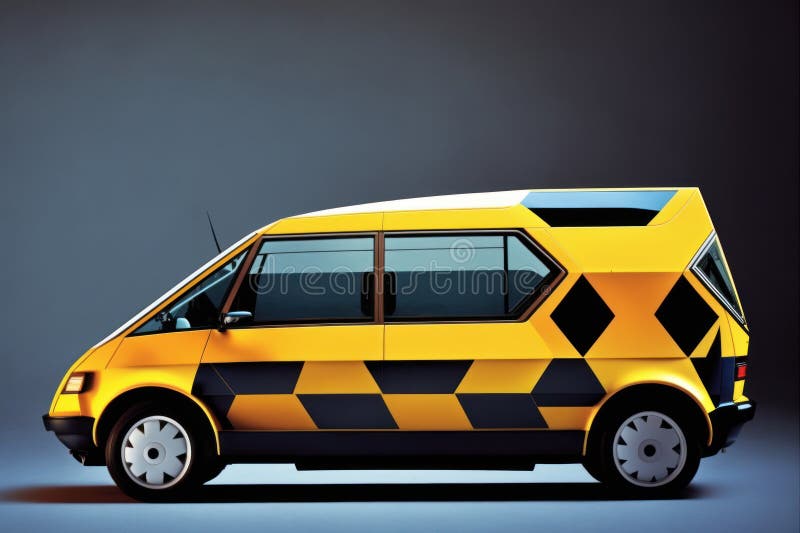 Beautiful Yellow Car Realistic Image Generative AI Stock Illustration ...