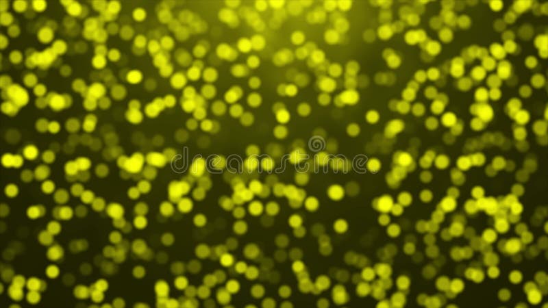 Beautiful Yellow Glitter Particles Falling and Flickering Particles ...