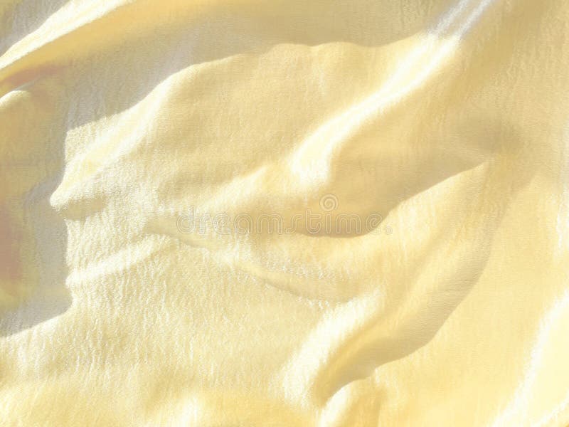 Beautiful Yellow Light Silk Fabric Stock Photo - Image of esthetic ...