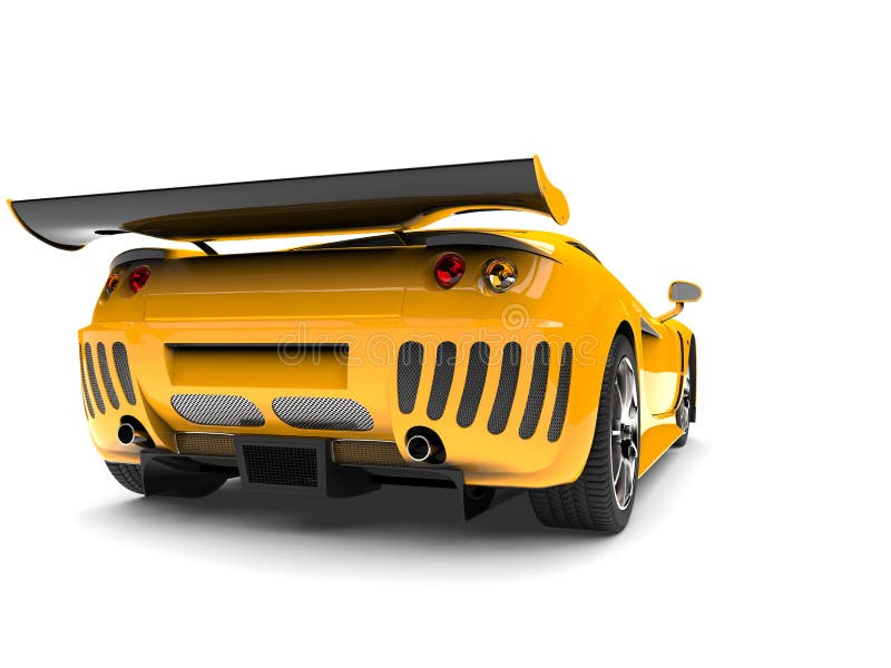Sports Car Rear View Yellow Stock Illustrations – 69 Sports Car Rear ...