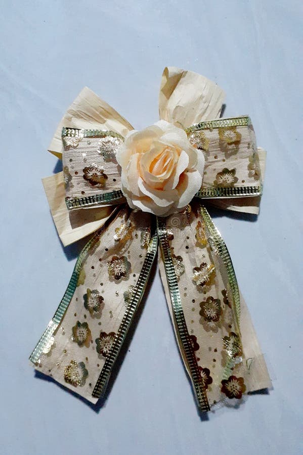 Beautiful Yellow Ribbon Flower on the Floor Stock Image - Image of ...