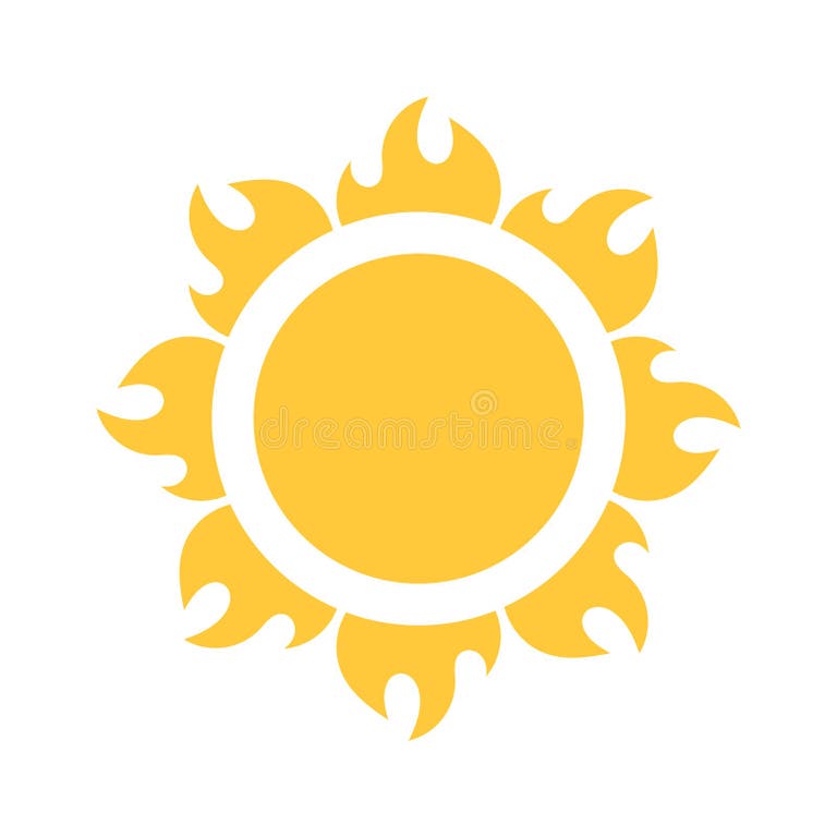 Beautiful Yellow Sun Design Element Stock Vector - Illustration of ...