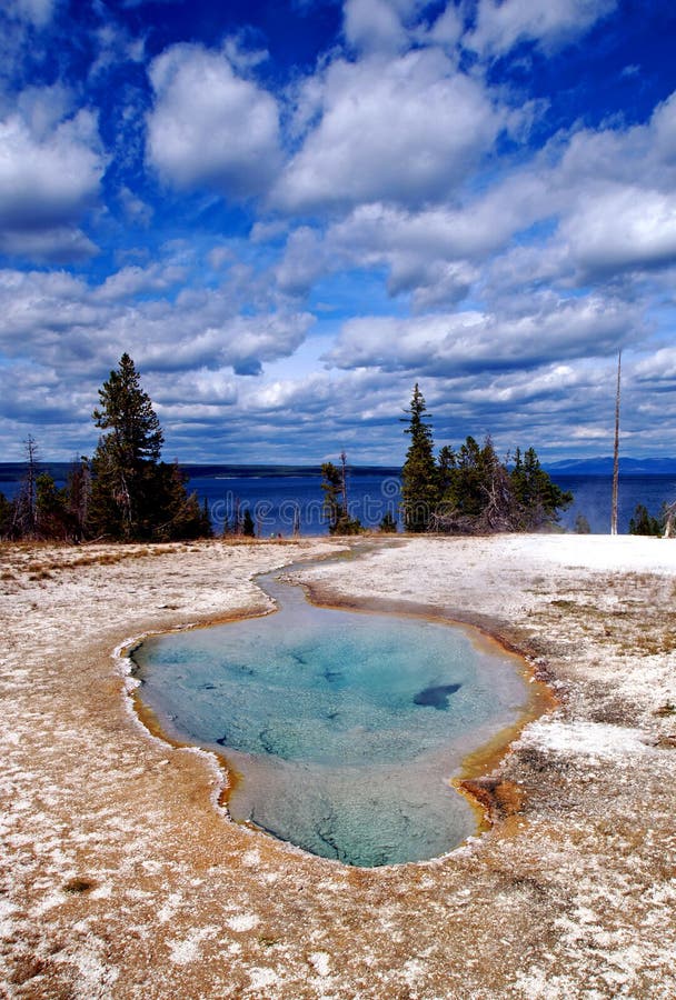 Beautiful Yellowstone Hot Spring Stock Image - Image of smell, geology ...