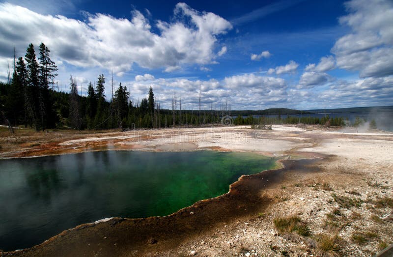Grand Prismatic Pool Yellowstone National Park Stock Photo - Image of ...