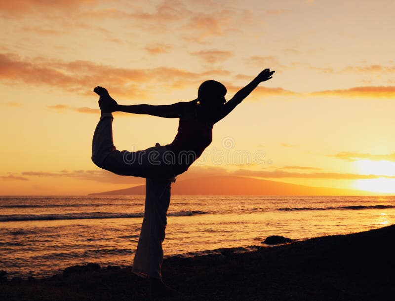 Sunset yoga stock image. Image of black, people, exercise - 12806735