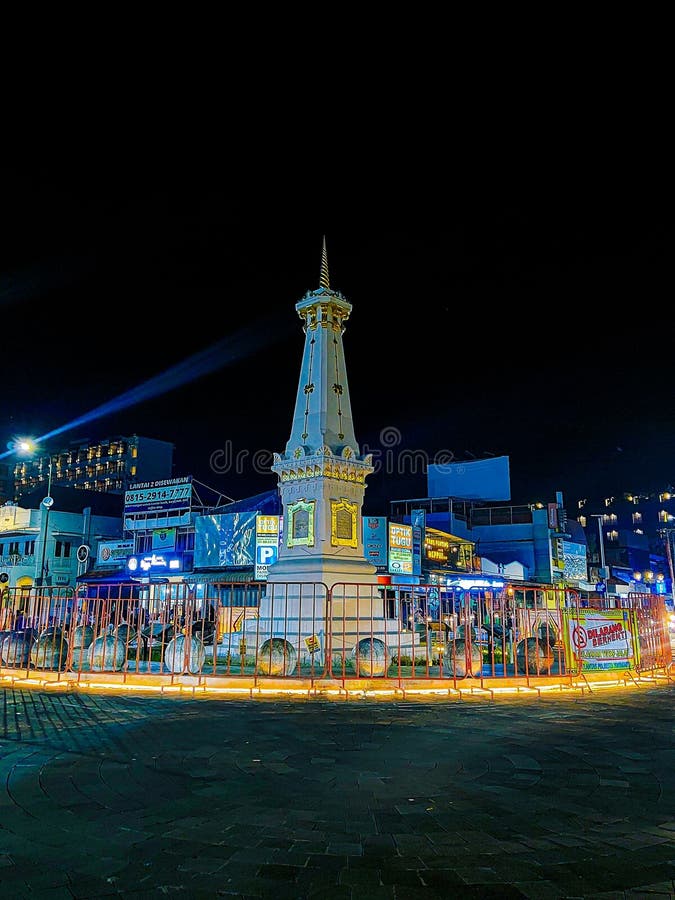 Beautiful Yogyakarta Monument at Night Editorial Stock Photo - Image of ...