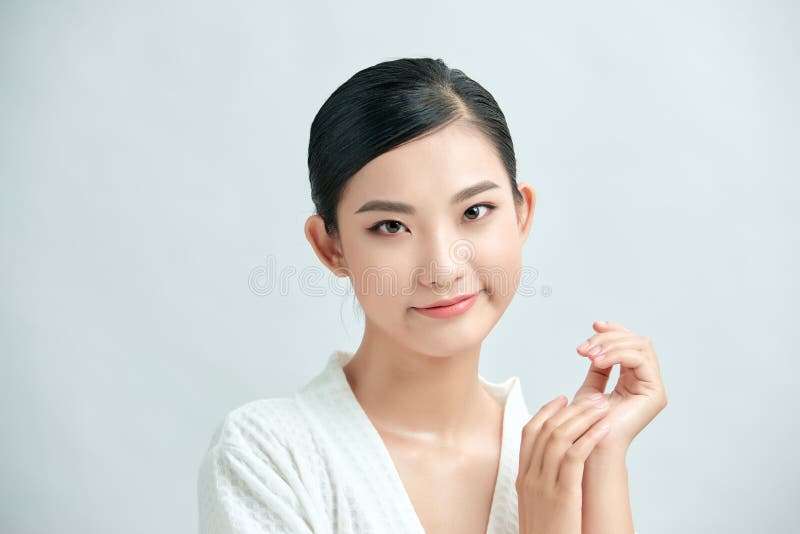 Beautiful Young Asian Woman With Clean Fresh Skin Look Girl Beauty