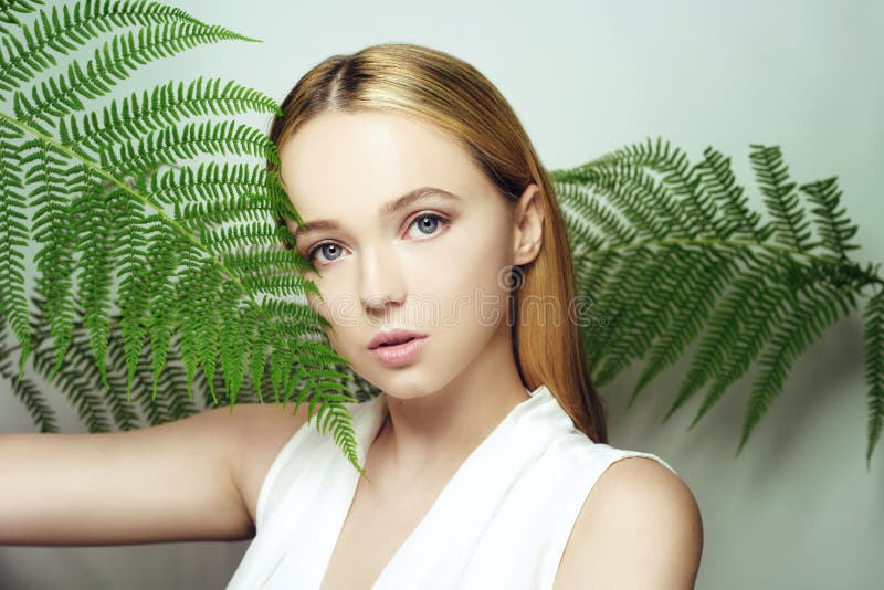Beautiful Young Blond Woman With Perfect Skin And Natural Make Up