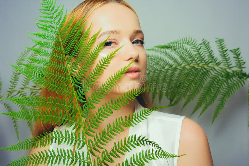 Beautiful Young Blond Woman With Perfect Skin And Natural Make Up