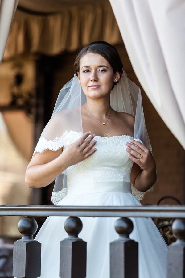 Beautiful young bride stock photo. Image of cute, elegant - 61332528