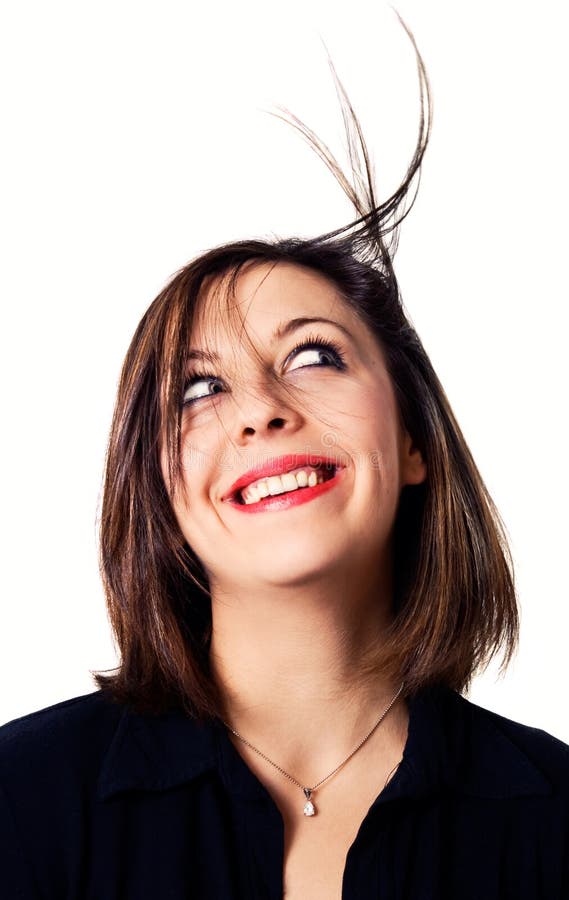 Beautiful young brunette stock image. Image of long, cosmetics - 12522867