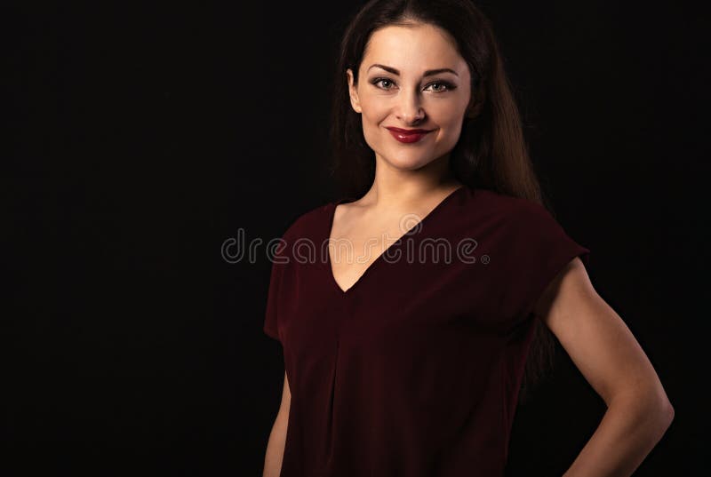 Beautiful Young Business Toothy Smiling Woman Thinking and Looking ... Beautiful Young Business Toothy Smiling Woman Thinking and Looking ...
