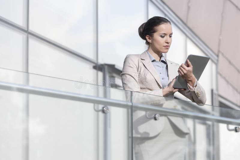 Confident Young Executive Arms Crossed Modern Architecture Escalator ...
