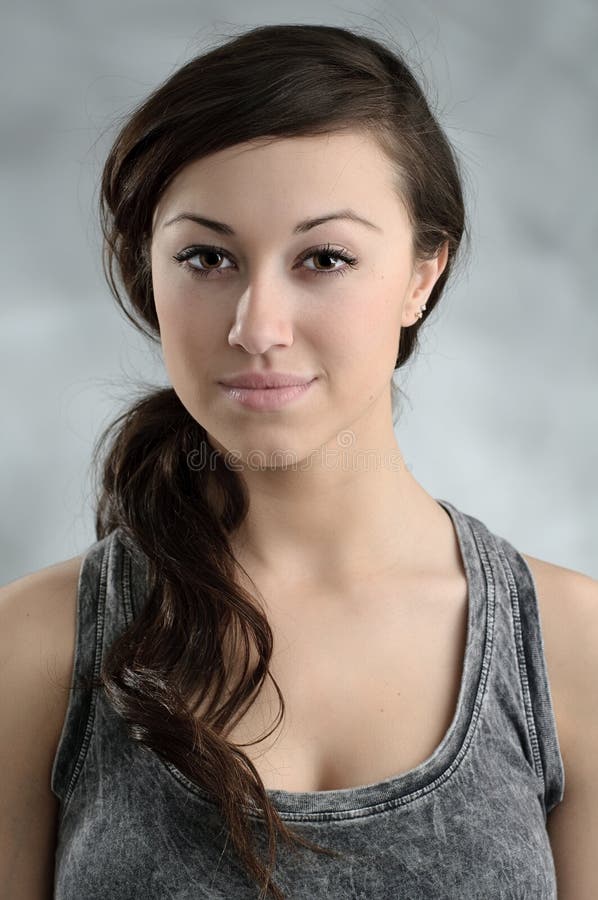 Beautiful Young Caucasian Woman Portrait Stock Image Image Of