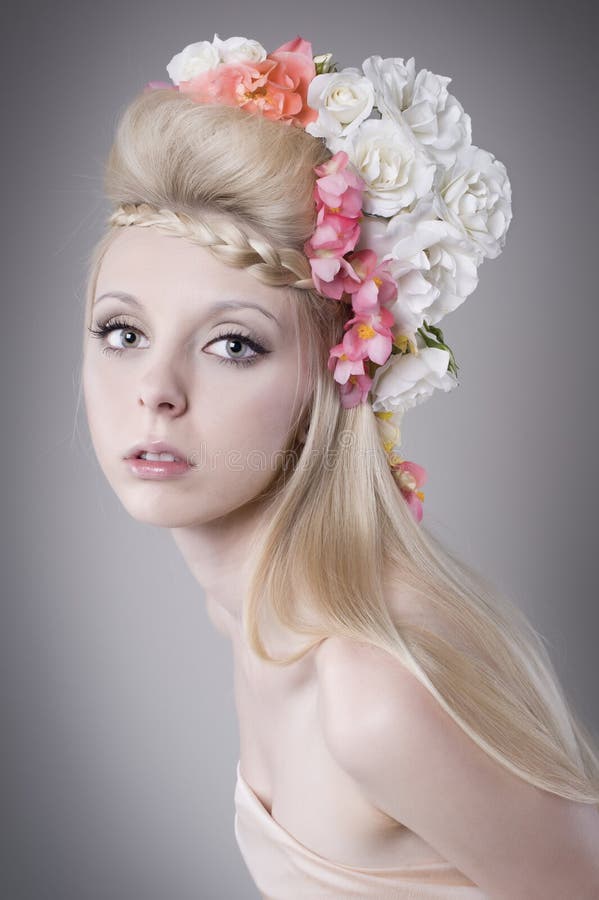 Beautiful Young Charming Girl Stock Image - Image of healthy, hair ...