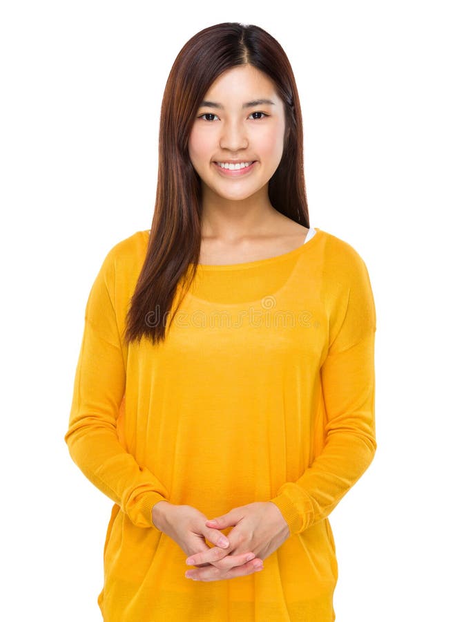 Beautiful Young Chinese Model Posing With Confidence Stock Image ...