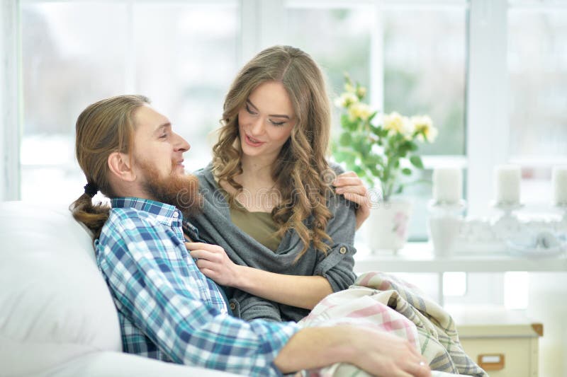 Beautiful Young Couple Hugging Stock Image - Image of sweet, looking ...