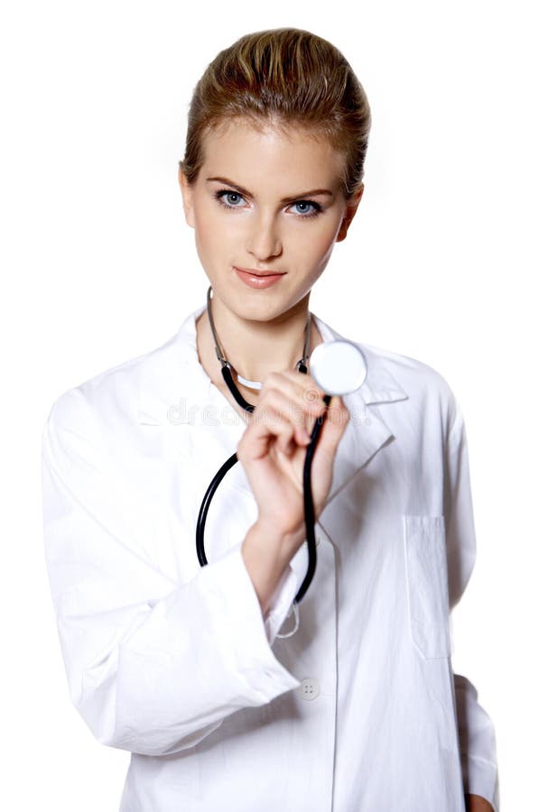 Beautiful young doctor stock photo. Image of attitude - 11727168