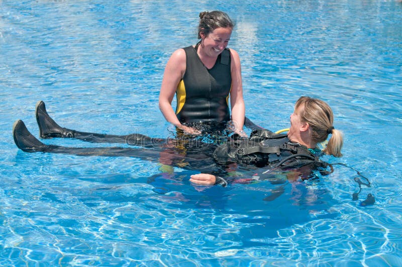 Diver rescue stock image. Image of revive, female, medical - 29977997