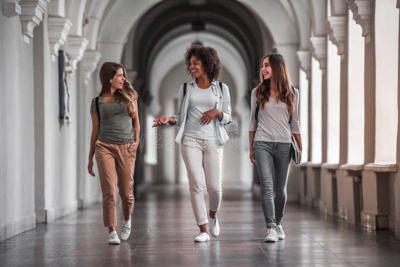 Students in the hall stock image. Image of adult, backpack - 102386305