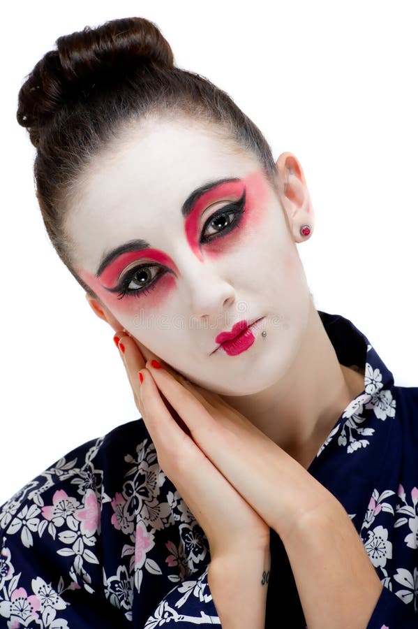 Beautiful Young Geisha Girl Stock Image - Image of black, glamour: 22117073