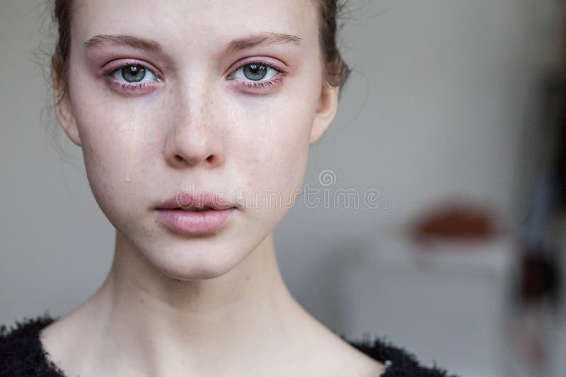 Beautiful Young Girl Crying Stock Photo - Image of feeling, despair ...