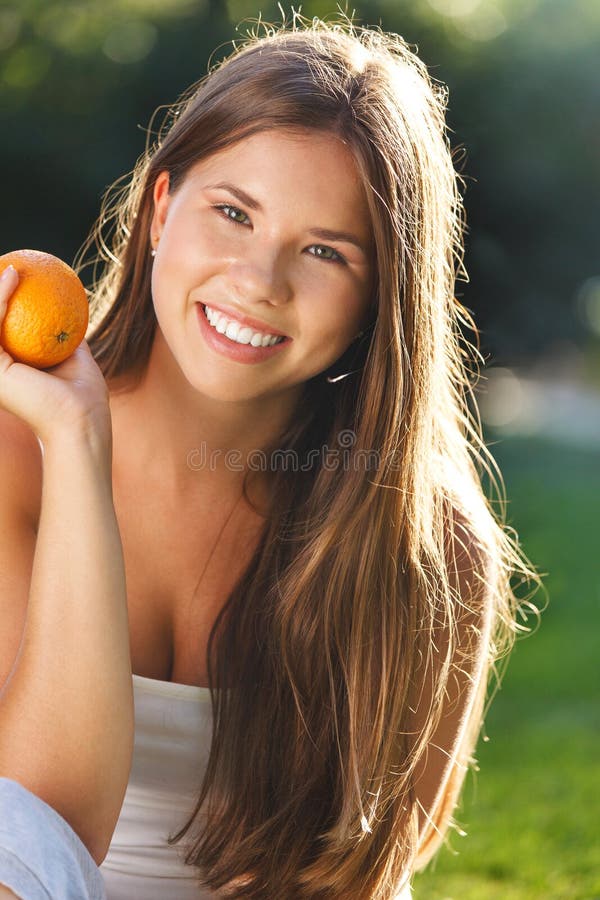 Beautiful Young Girl with Open Smile Stock Image - Image of happy ...