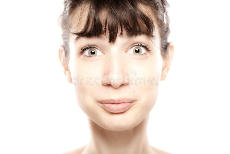 Beautiful Young Girl Studio Portrait. Looking at Camera Stock Image ...