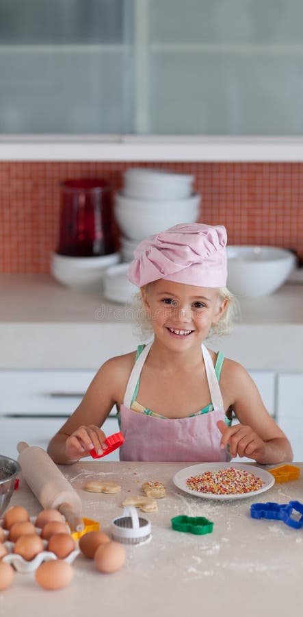Beautiful Young Girl Working in the Kitchen Stock Photo - Image of ...