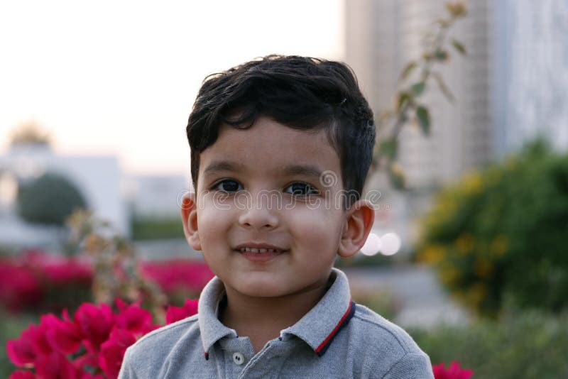 Beautiful Young Handsome Indian Kid or Boy in a Garden Stock Image ...