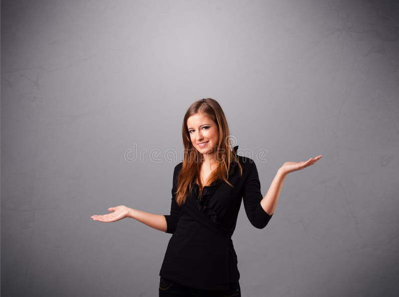 Beautiful Young Lady Juggling with Copy Space Stock Image - Image of ...