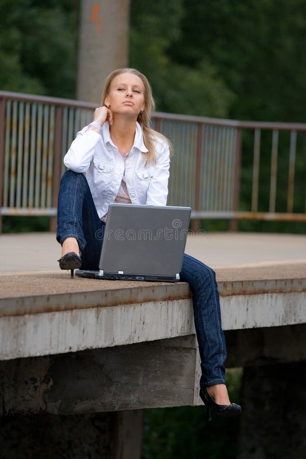 Beautiful Young Lady with Notebook Stock Image - Image of miss, female ...