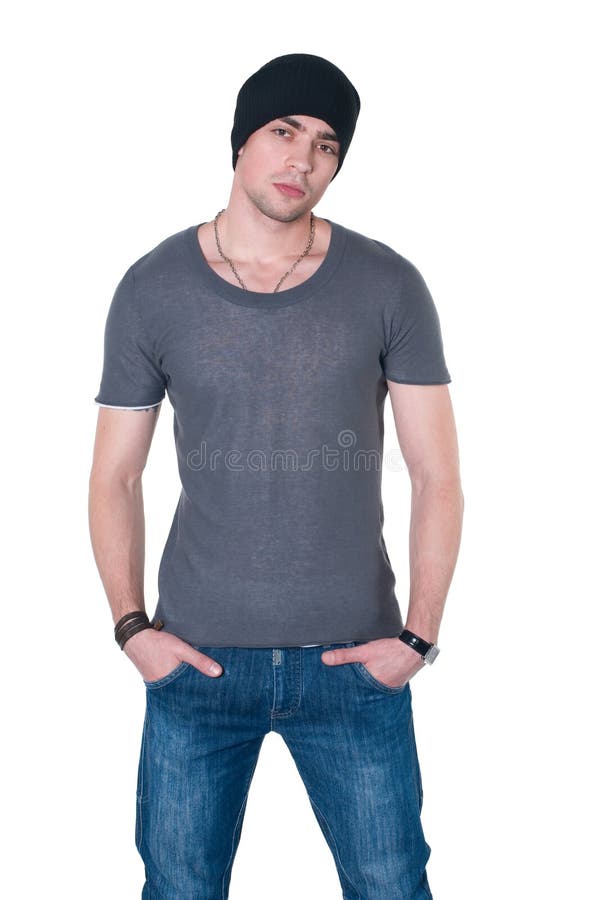 Beautiful young man stock photo. Image of strength, casual - 16972736