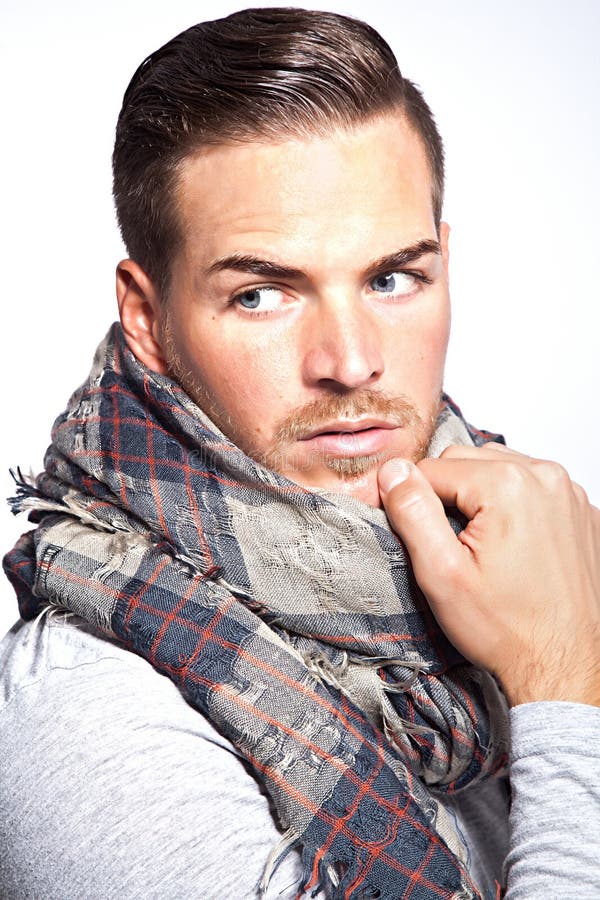 Beautiful Man with Black Scarf Stock Photo - Image of india, africa ...