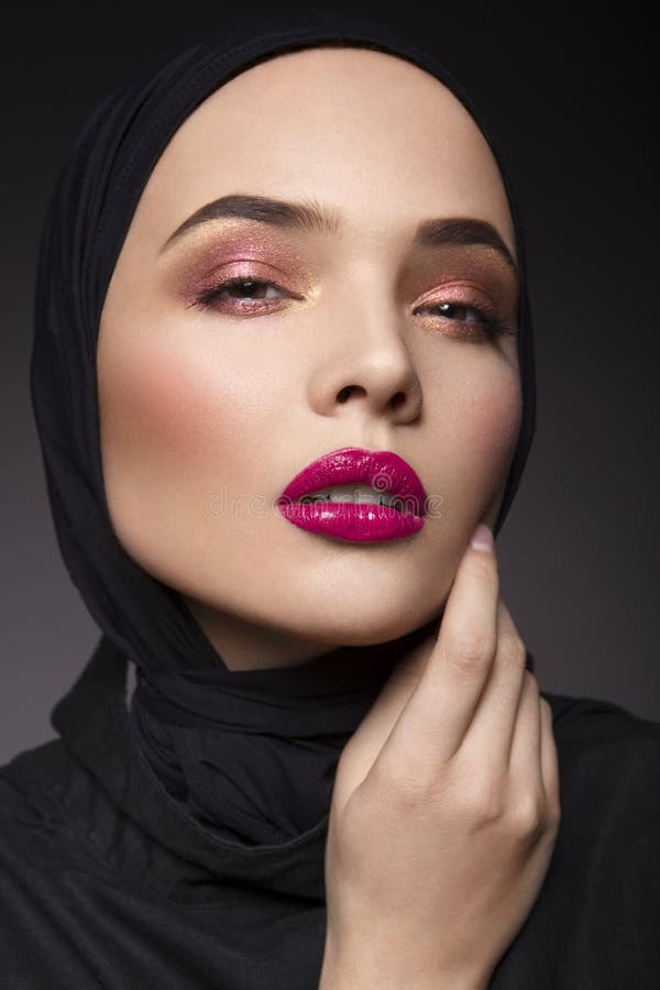 Beautiful Young Model with Pink Make Up Stock Image - Image of color ...