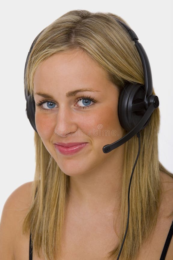 Beautiful Young Operator stock image. Image of portrait - 1917841