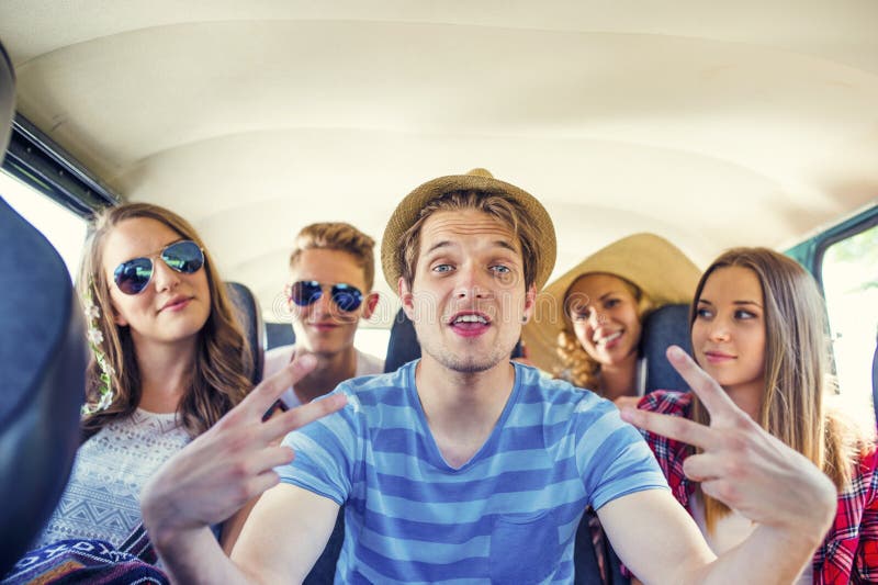 Beautiful Young People a on Road Trip Stock Image - Image of love ...