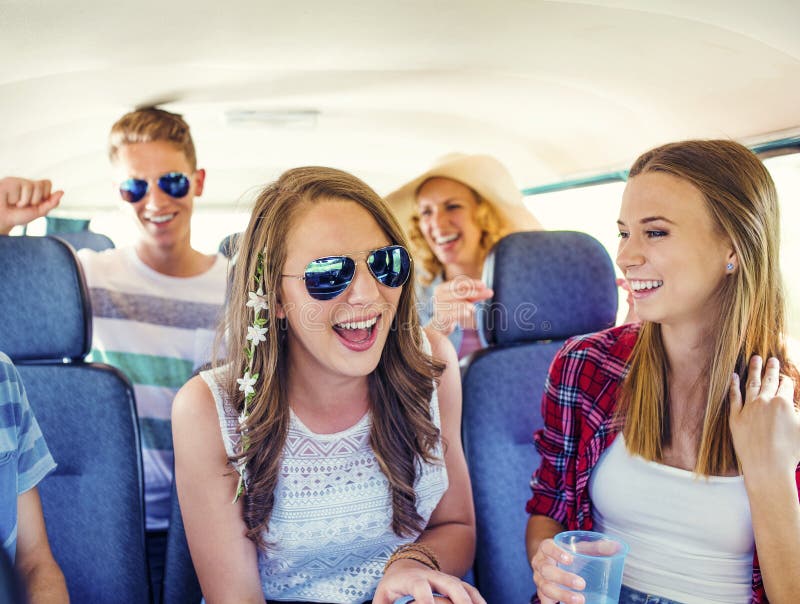 Beautiful Young People a on Road Trip Stock Photo - Image of funky ...
