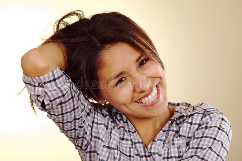 Beautiful Young Peruvian Woman Stock Photo - Image of american, nice ...