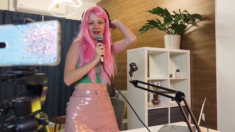 Beautiful Young Singer and Musician Broadcast from Her Home Studio ...