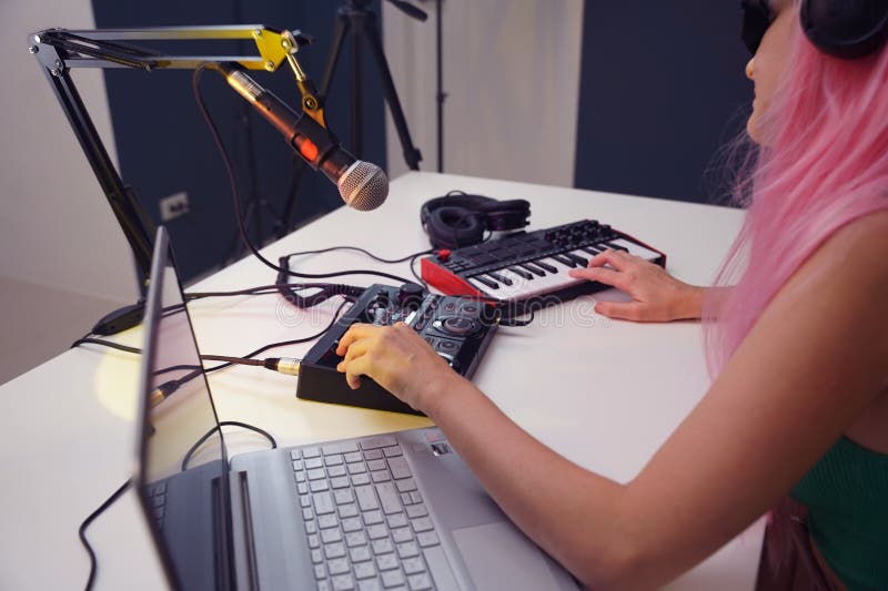 Beautiful Young Singer and Musician Broadcast from Her Home Studio ...