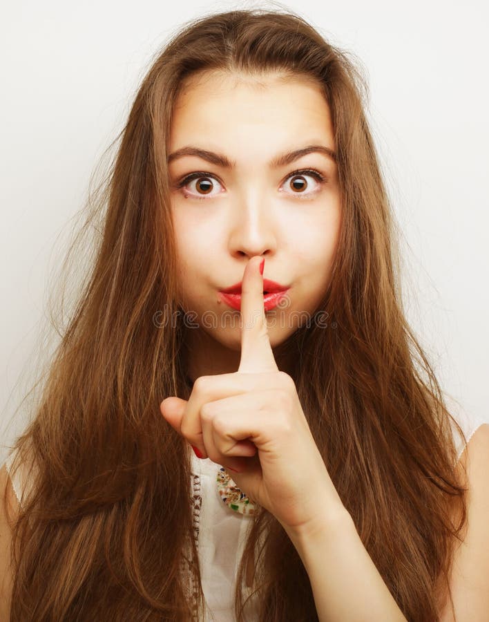 Beautiful Young Surprised Woman. Stock Image - Image of happy, concept ...
