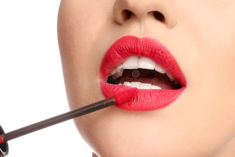 780 Sexy Woman Applying Red Lipstick Photos Free And Royalty Free Stock