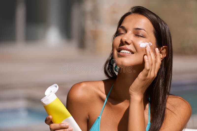 Theres No Way Im Peeling Tomorrow A Beautiful Young Woman Applying