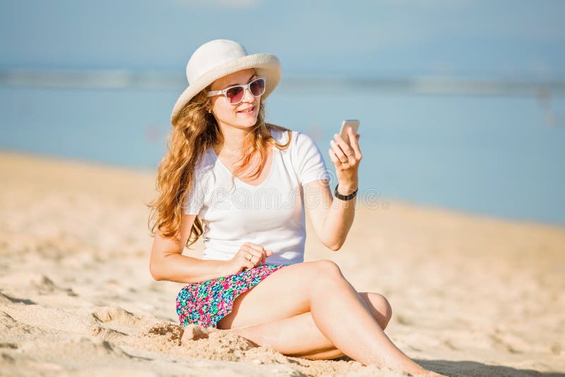 Beautiful Young Woman On The Beach At Sunny Day Stock Image Image Of
