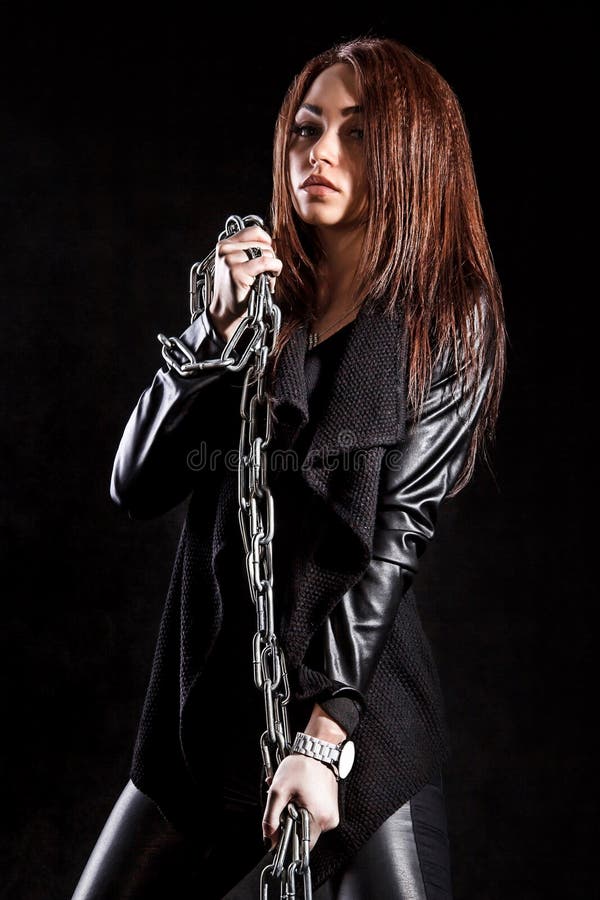 Beautiful Woman Steel Shackles Stock Photos - Free & Royalty-Free Stock ...