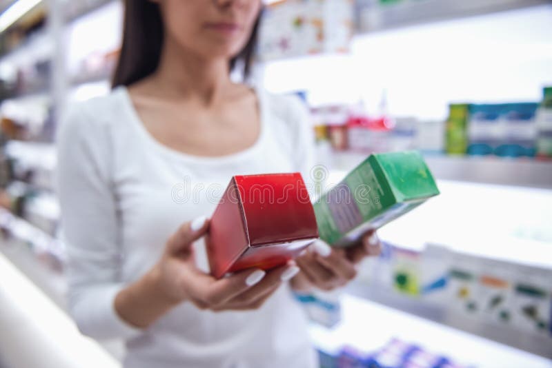 At the pharmacy stock photo. Image of choice, apothecary - 293713402