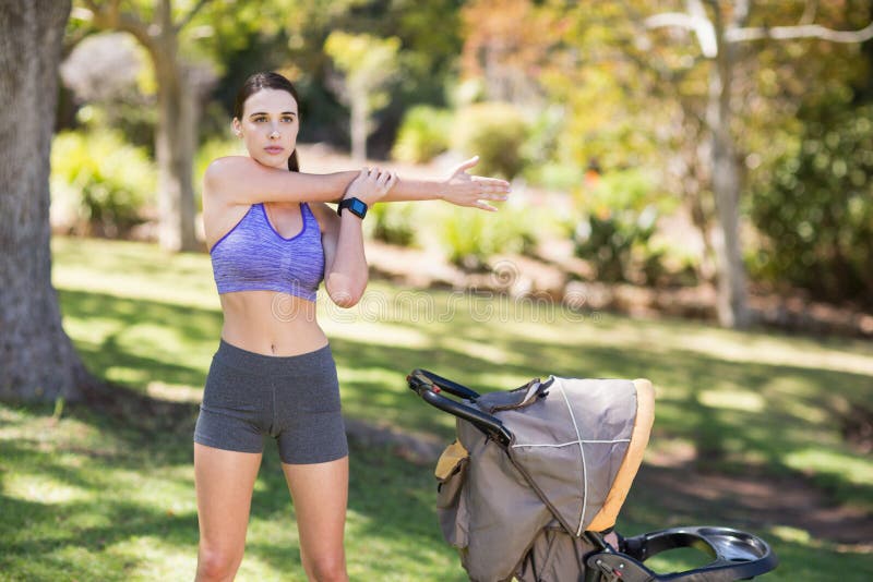 Beautiful Young Woman Exercising Stock Photo - Image of active, sunny ...