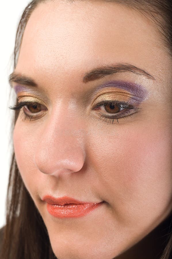 Beautiful Young Woman Face with Great Make-up Stock Image - Image of ...