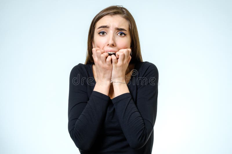 Young Serious Angry Woman Portrait Stock Image - Image of facial, hair ...